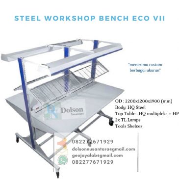 Meja Kerja Workstation Kokoh Workshop Bench Table Industri Steel Work ...